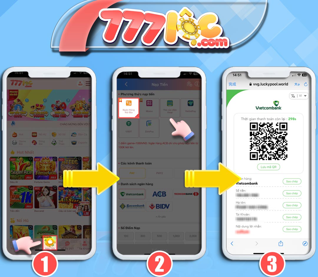 LÀM THẾ NÀO NẠP TIỀN QUA THẺ NG N HÀNG？ -777loc